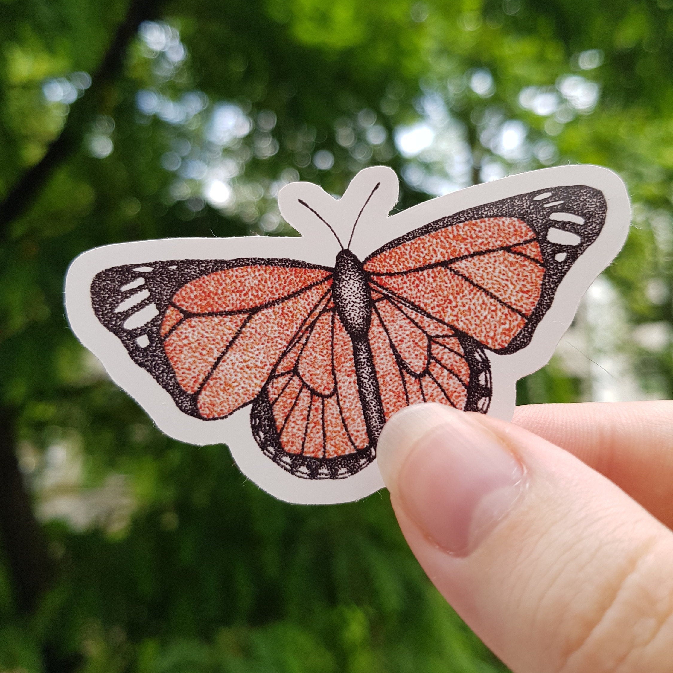 Monarch Butterfly Vinyl Sticker - Etsy UK