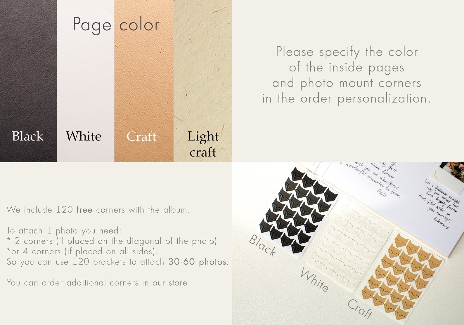 Luxe Linen Hard Cover Custom Wedding Guest Book Wedding Photo - Etsy