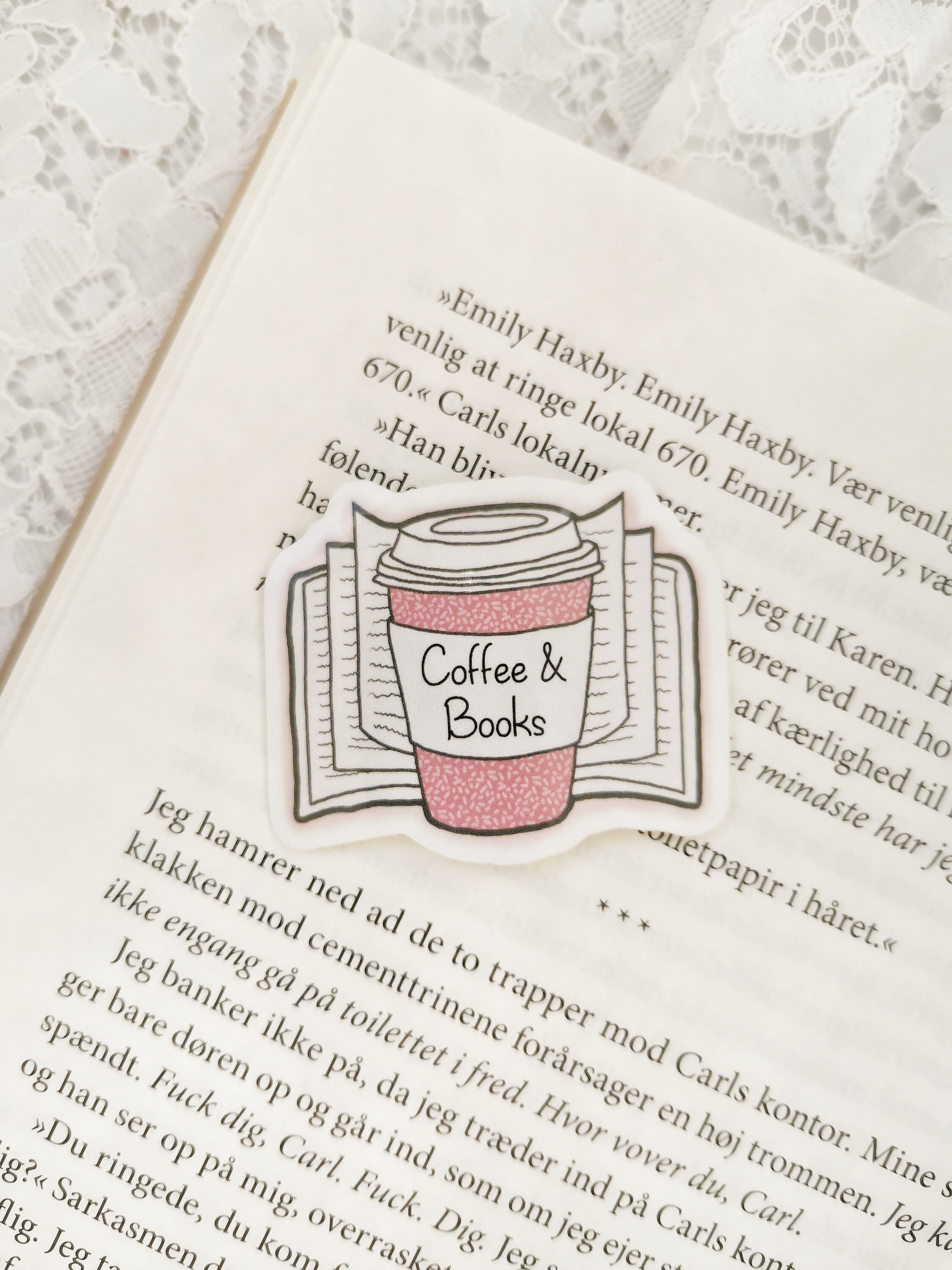 Coffee & Books Vinyl Decal Sticker Laptop Sticker Gifts - Etsy