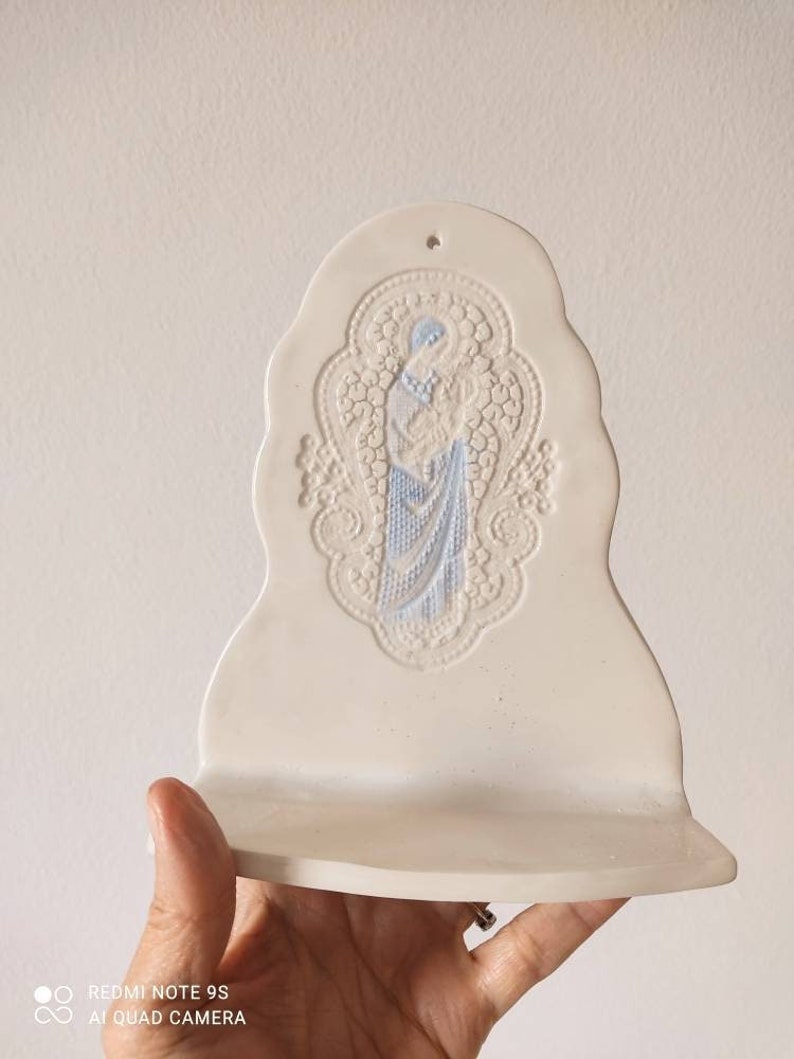 Ceramic Wall Art Wall Altar Hand Painted Wall Shelf Clay - Etsy