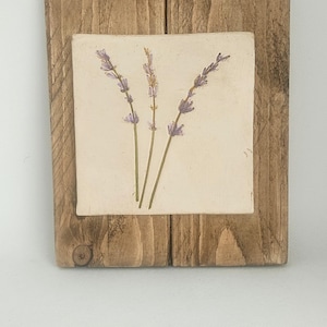 Botanical Picture, Ceramic Tile, Ulive, Decorative Wood Panel, Handmade ...