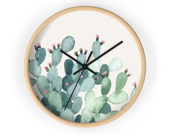 Cactus Wall Clock - Etsy