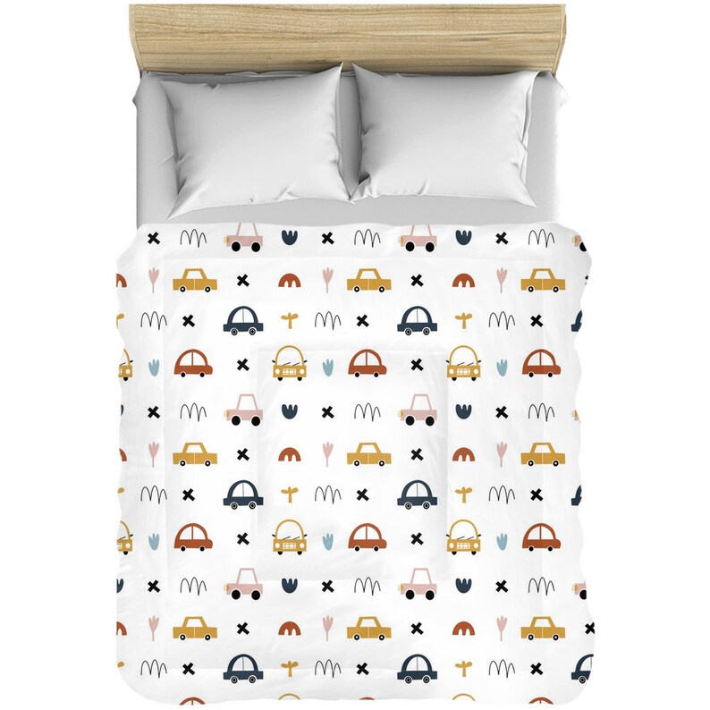 Kids Comforters Cars Design, Boys Cars Bedding, Double Square Quilting ...