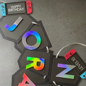 Game Controller Banner, Game Console Garland, Game Remote Birthday ...