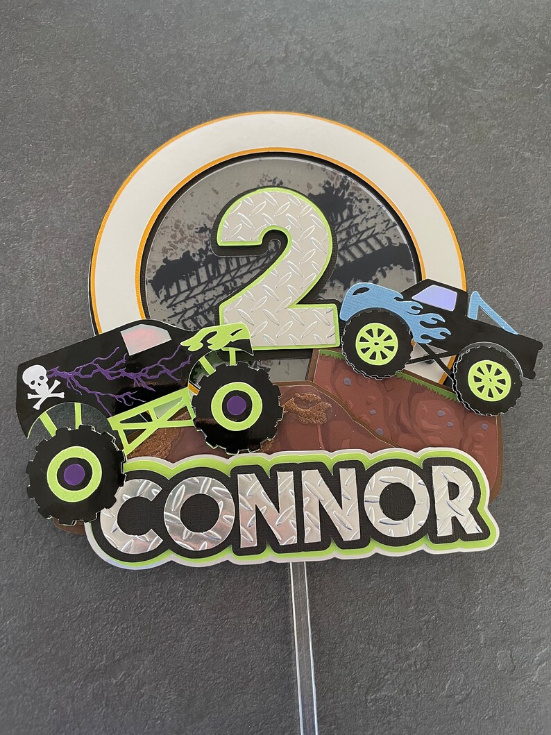 Customizable Monster Truck Cake Topper: Vehicle Birthday Party - Etsy