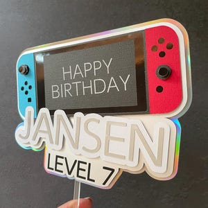 Customizable Game Console Cake Topper: Video Game Birthday Party Decor ...