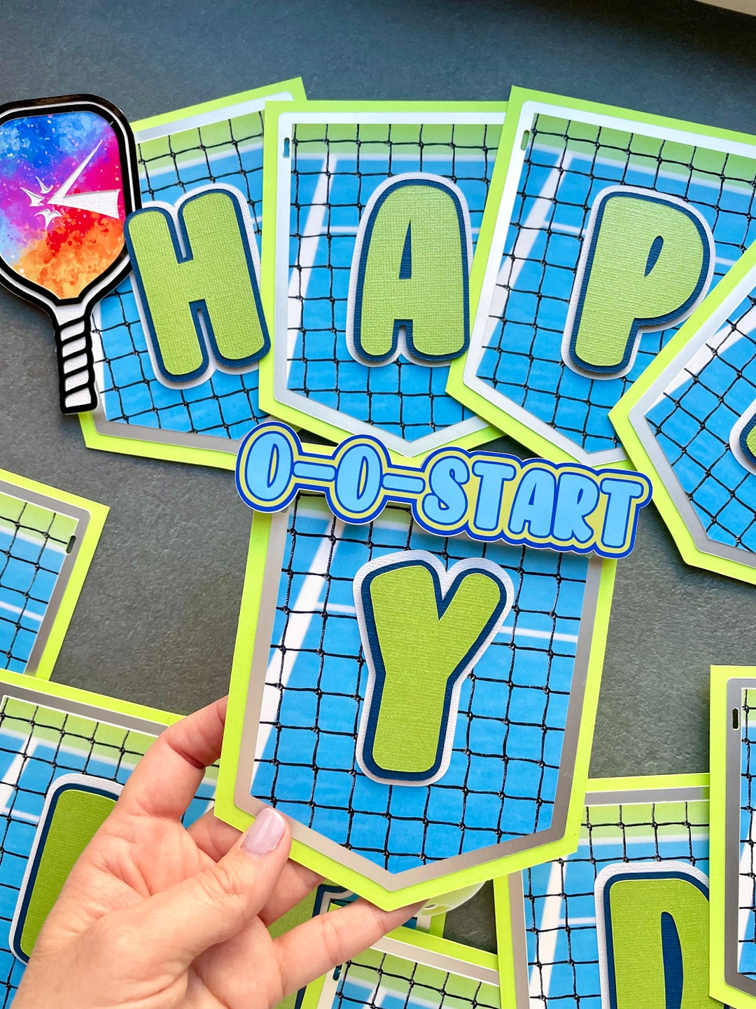 Custom Pickleball Birthday Banner, Pickleball Birthday Garland ...