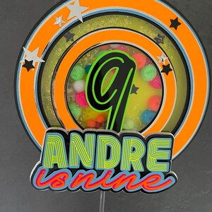 Glow in the Dark Cake Topper, Glow Birthday Party, Neon Birthday Party ...