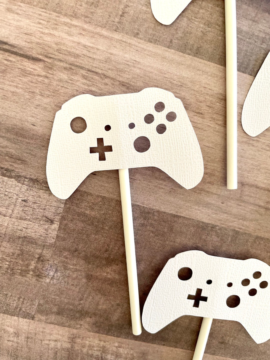 6 Game Controller Cupcake Toppers, Game Console Toppers, Game Party ...