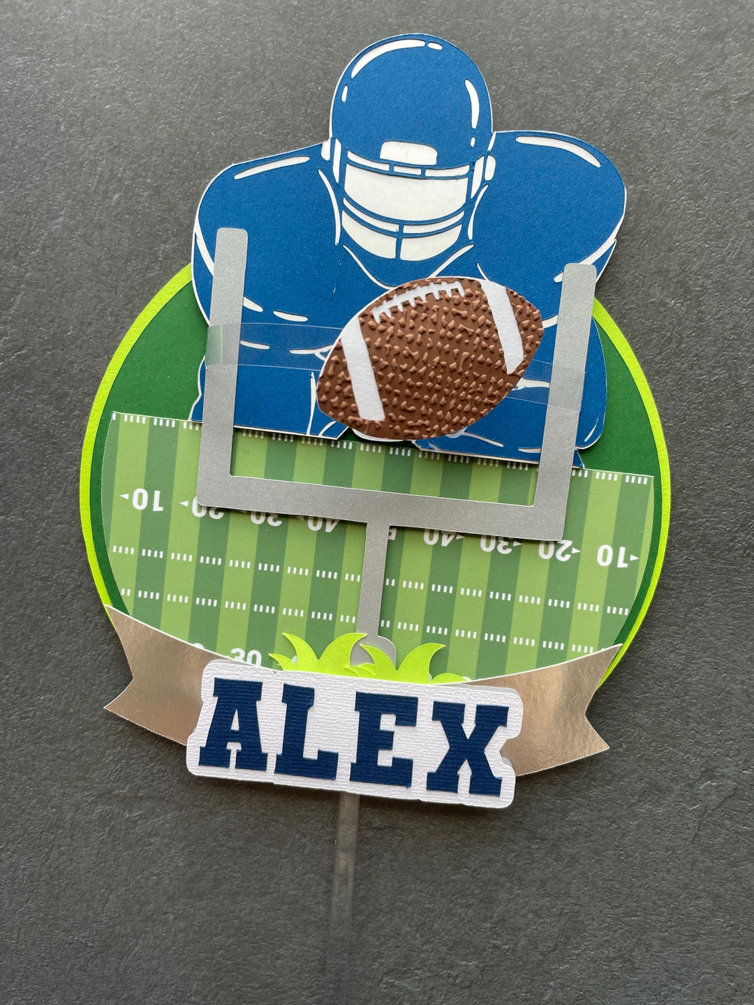 American Football Cake Topper: Handmade Super Bowl Party Decor - Etsy