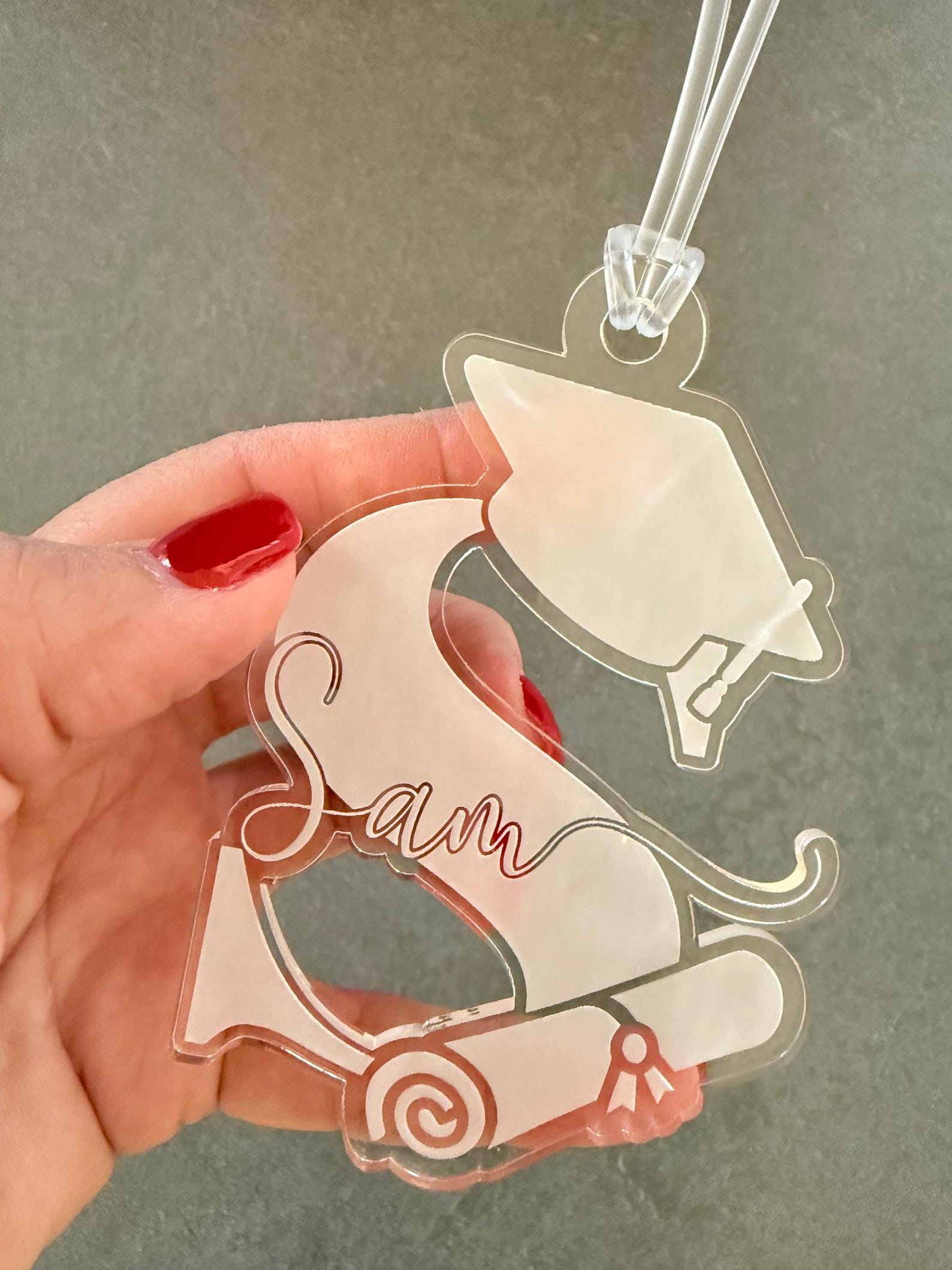 Custom Laser-engraved Acrylic Graduation Gift Tag, Graduation Party ...