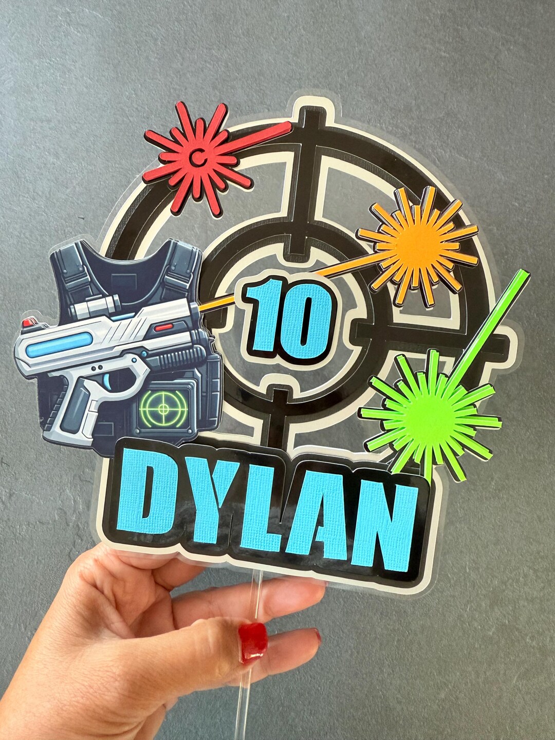 Laser Tag Birthday Cake Topper, Airsoft Birthday Party, Laser Tag ...