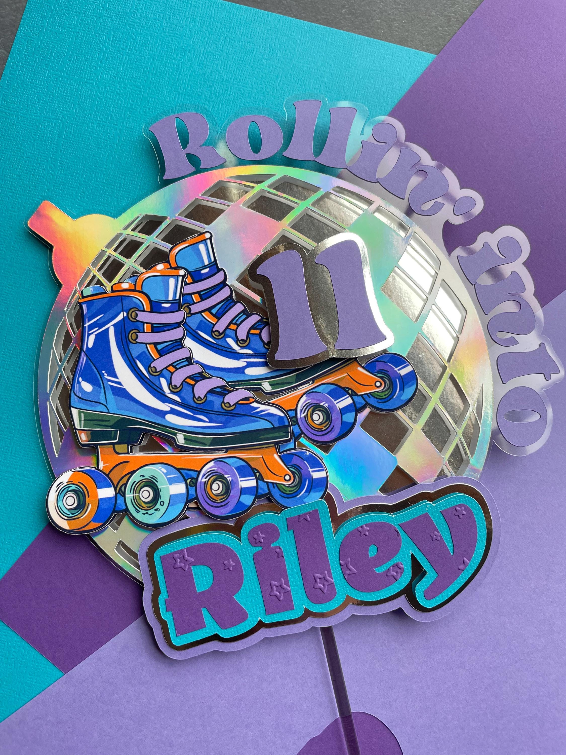 Custom Retro Roller Skating Disco Ball Cake Topper - Etsy