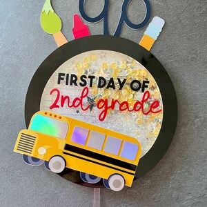 Back to School Birthday Cake Topper, First Day of School Centerpiece ...