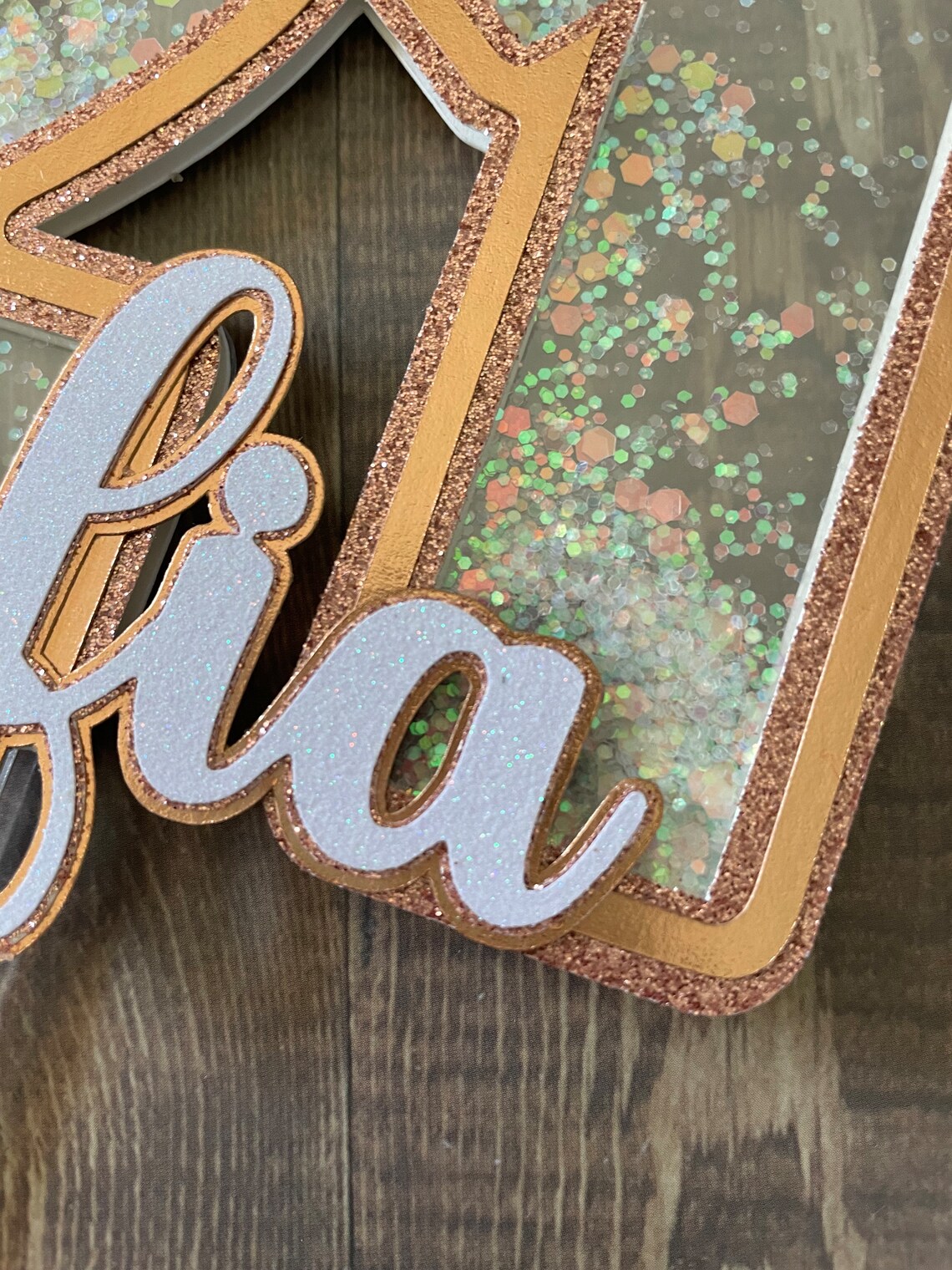 Rose Gold Age Number Shaker Cake Topper Floating Number Cake - Etsy