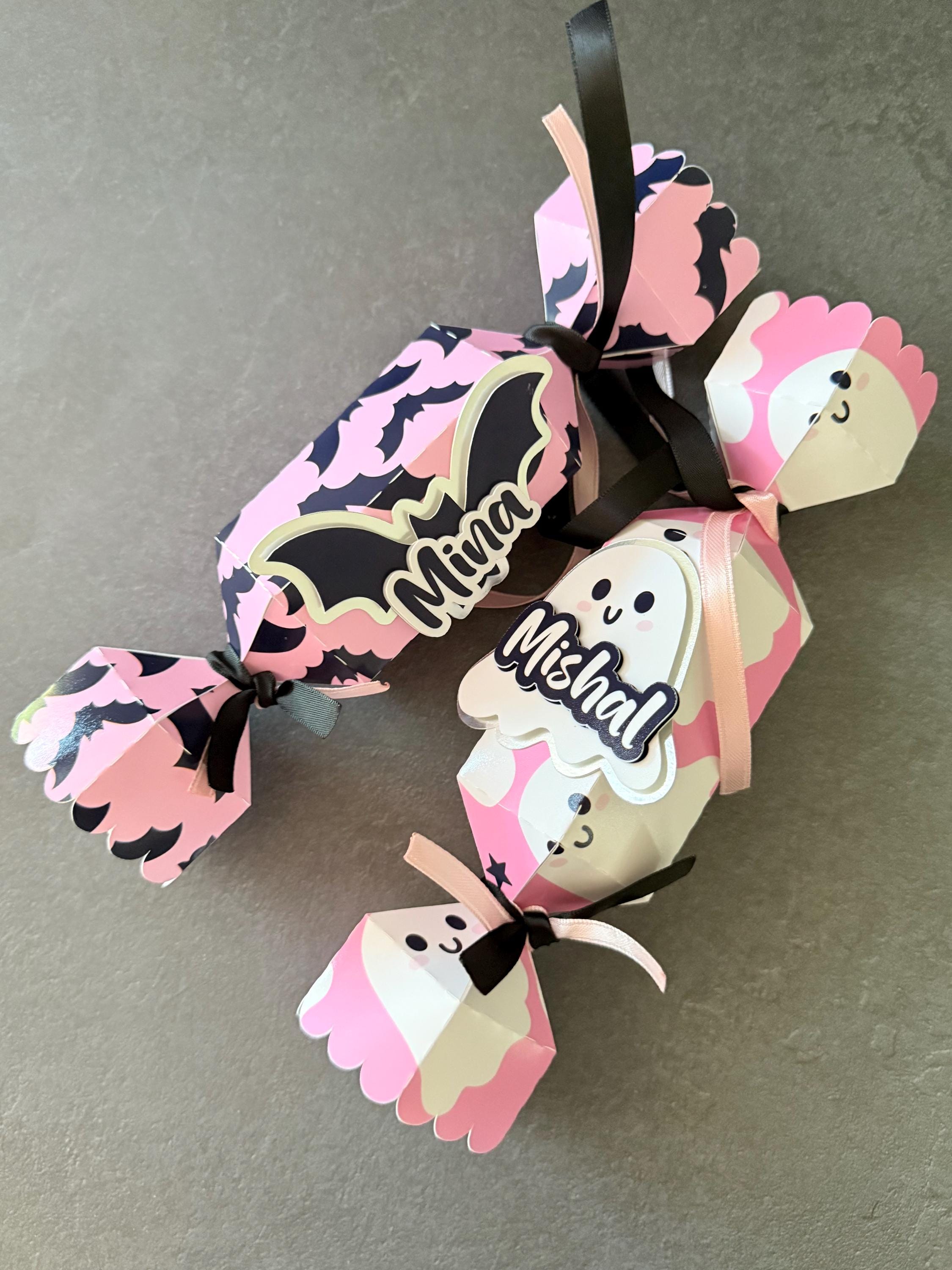Handmade Halloween Ghost & Bat Cracker Party Favor Boxes - Set of 6 - Etsy