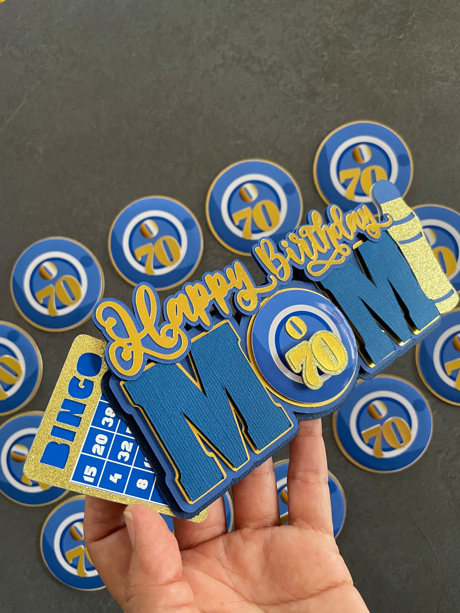 Bingo Birthday Cake Topper, Bingo Queen Birthday Party, Gambling Bingo ...