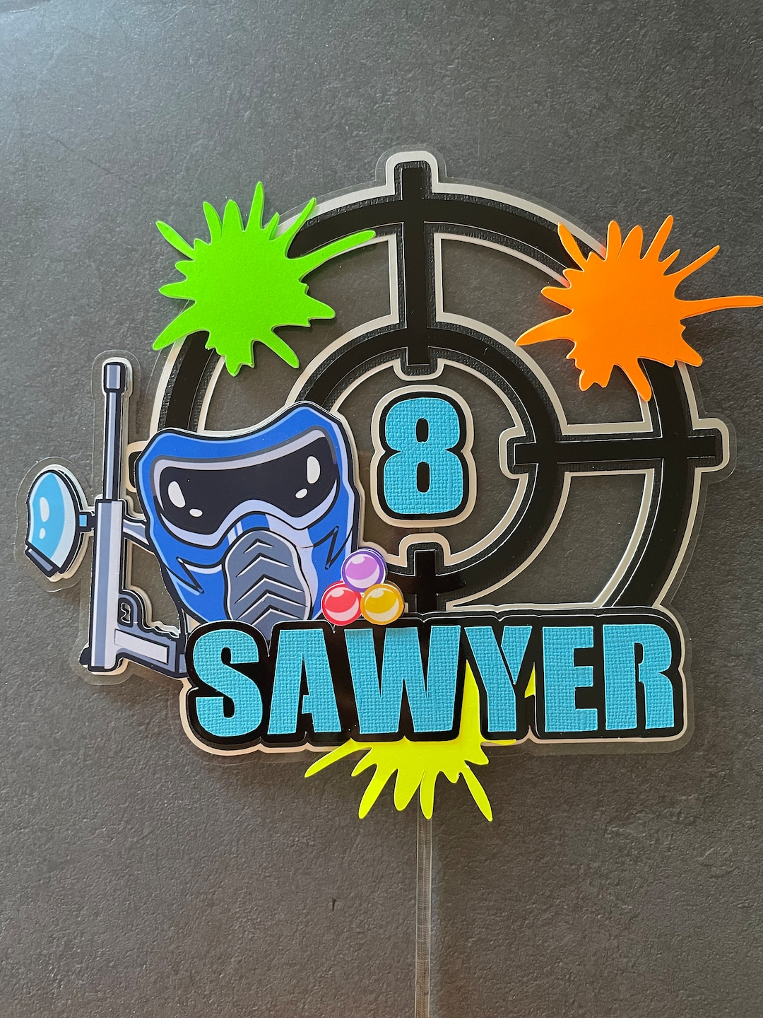 Paintball Birthday Cake Topper, Airsoft Birthday Party, Laser Tag ...