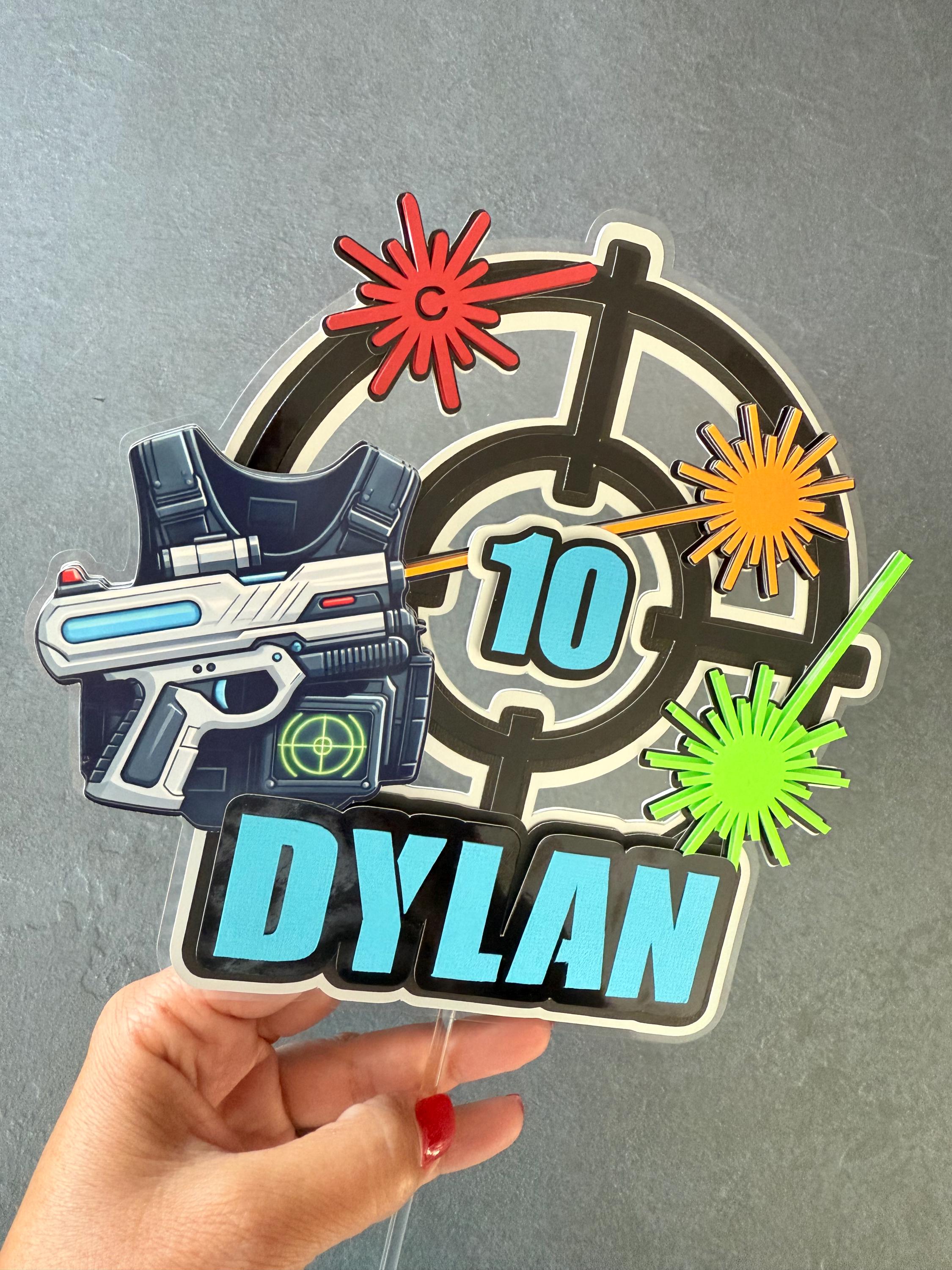 Laser Tag Birthday Cake Topper, Airsoft Birthday Party, Laser Tag ...