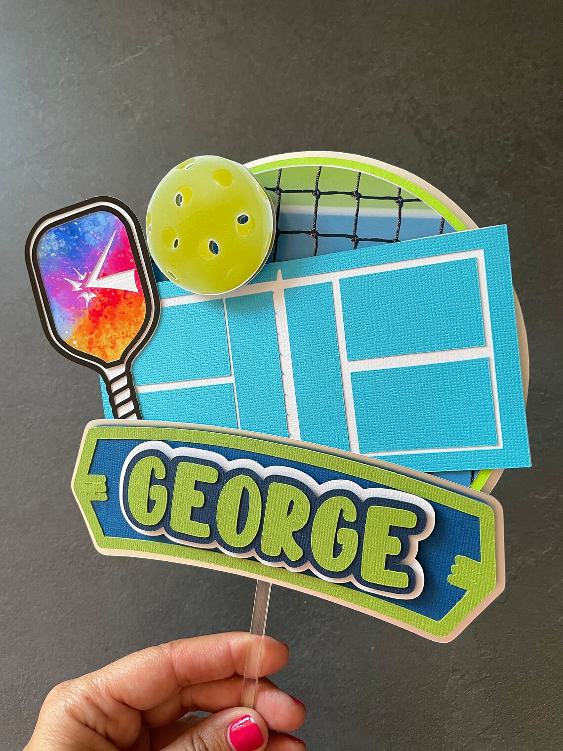 Pickleball Cake Topper, Sports Cake Topper, Racket Sports Topper ...
