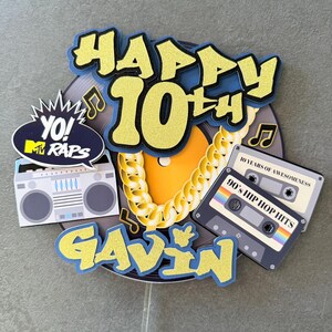 Custom 80s 90s Hip Hop Cake Topper: Retro Disco Party Decor - Etsy