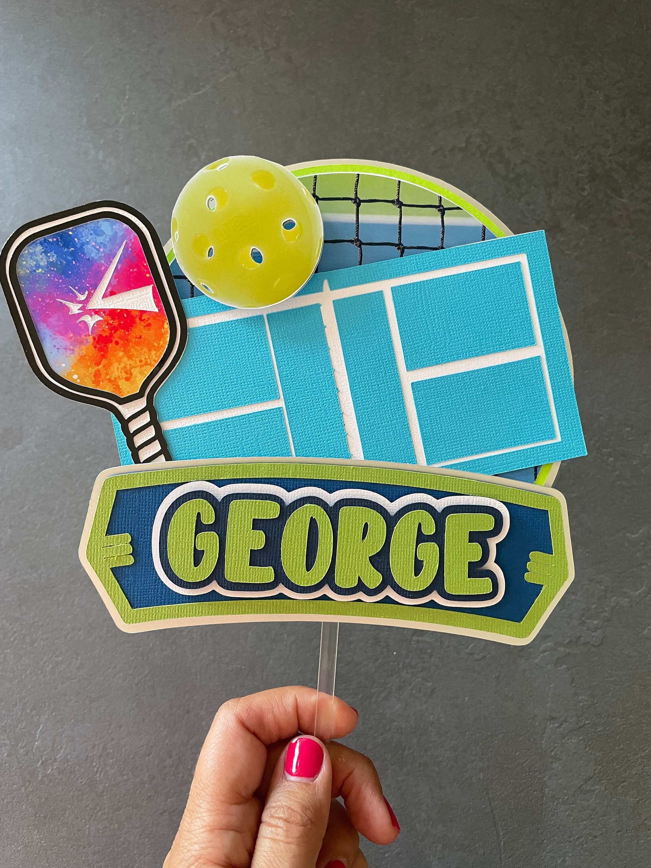 Pickleball Cake Topper, Sports Cake Topper, Racket Sports Topper ...