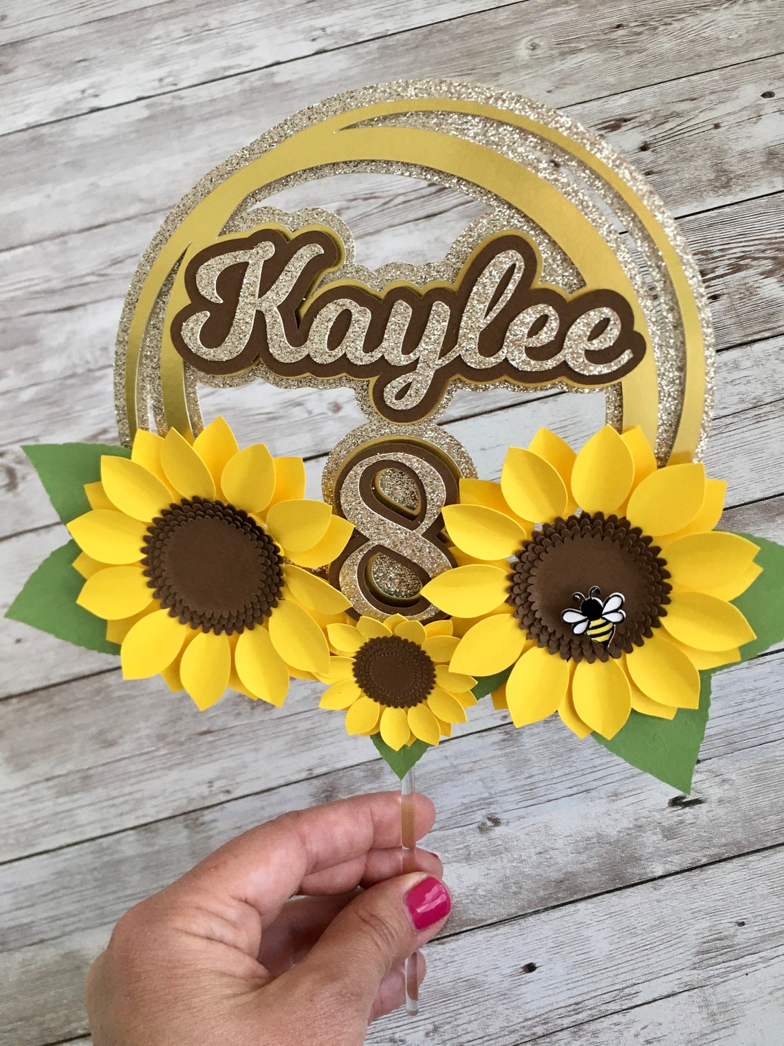 Sunflower Cake Topper Sunflower Birthday Sunflower Party | Etsy