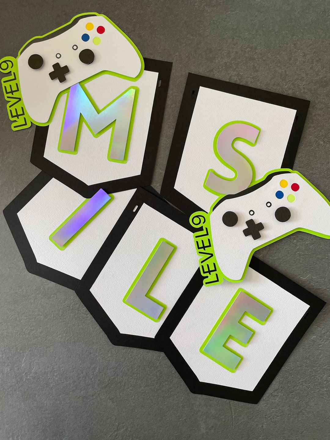 Game Controller Banner, Level Up, Level Unlocked, Game Over Birthday ...