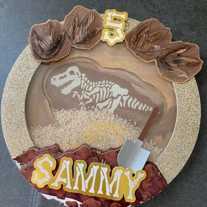 Dinosaur Cake Shaker Topper: T-rex Fossil Birthday Party Decor - Etsy