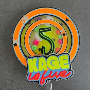 Glow in the Dark Cake Topper, Glow Birthday Party, Neon Birthday Party ...