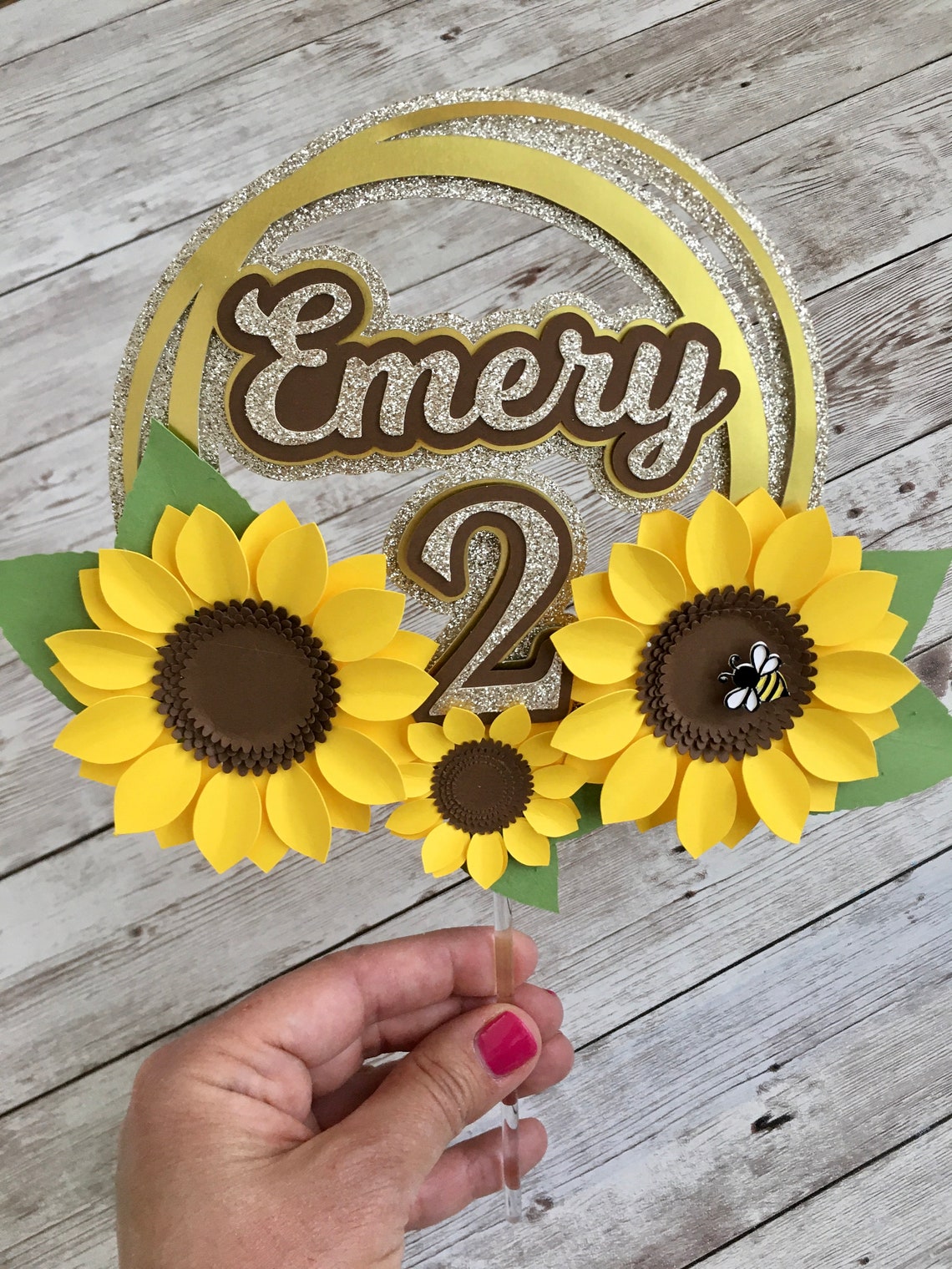 Sunflower Cake Topper Sunflower Birthday Sunflower Party | Etsy