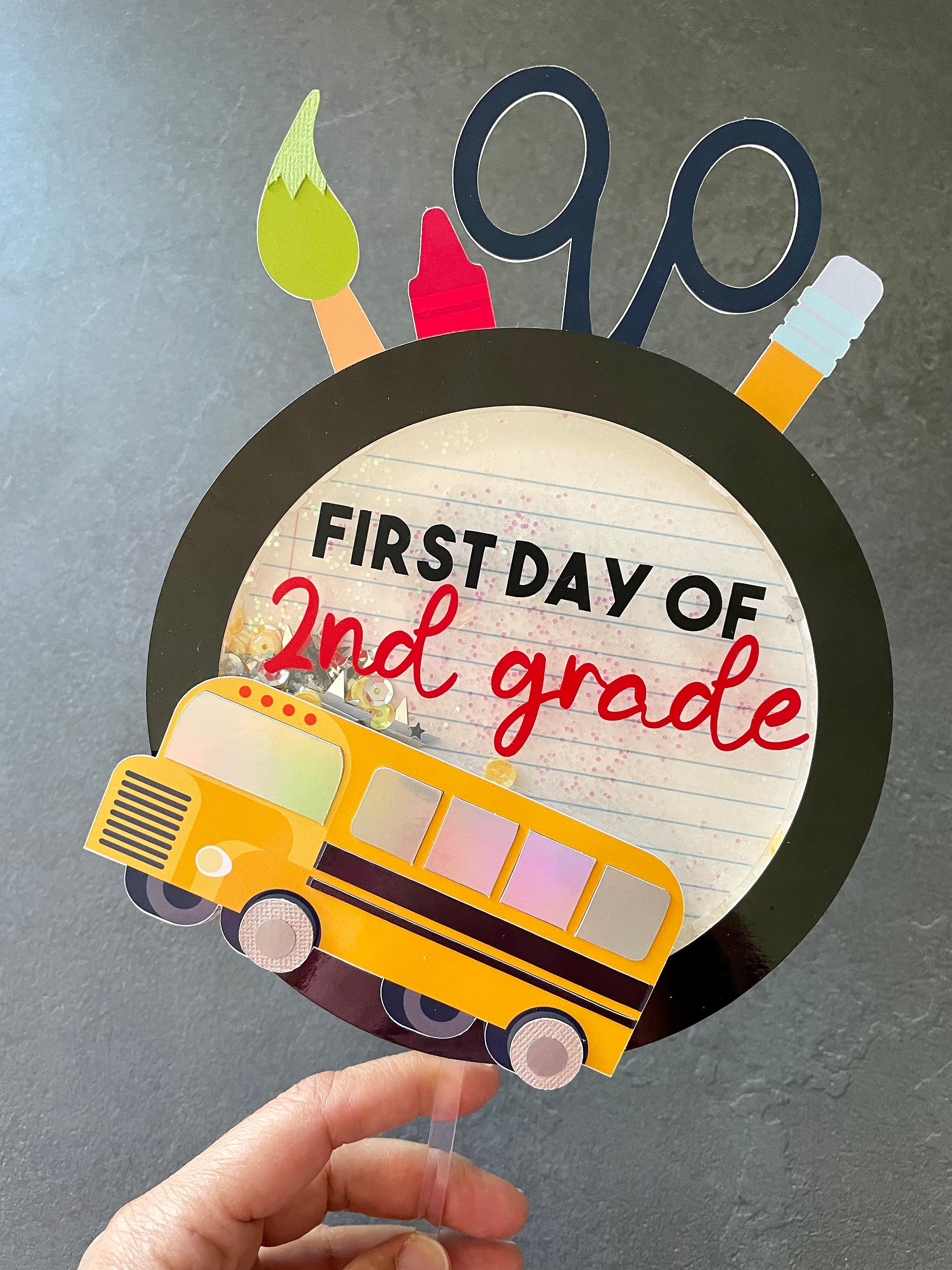 Back to School Birthday Cake Topper, First Day of School Centerpiece ...