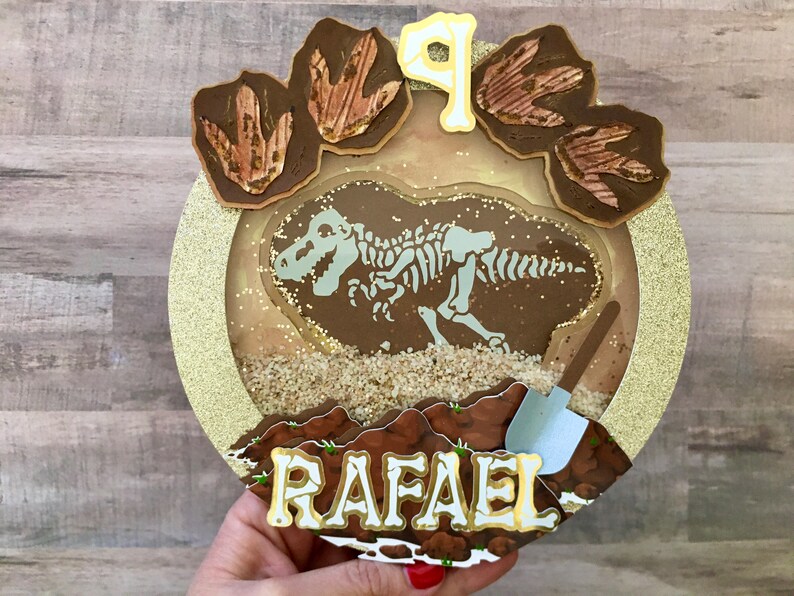 Dinosaur Cake Shaker Topper: T-rex Fossil Birthday Party Decor - Etsy