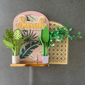 Houseplants Birthday Cake Topper, Botanical Garden Party Decor ...