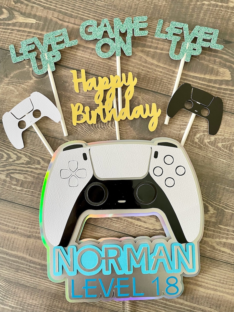Customizable Game Controller Cake Topper: Video Game Party Decor - Etsy