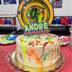 Glow in the Dark Cake Topper, Glow Birthday Party, Neon Birthday Party ...