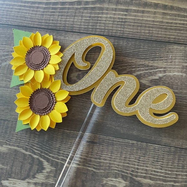 Sunflower Smash Cake Topper - Etsy