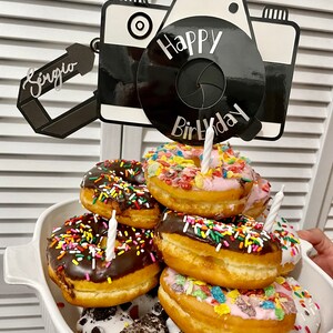 Custom Photo Camera Birthday Cake Topper: Personalized Party Decor - Etsy