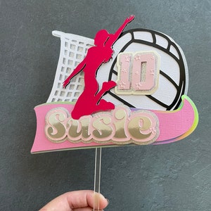 Custom Volleyball Birthday Cake Topper: Girl's Party Decor - Etsy