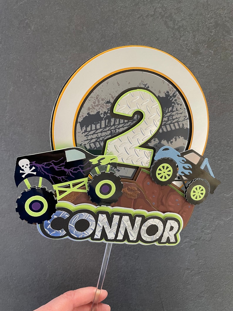 Customizable Monster Truck Cake Topper: Vehicle Birthday Party - Etsy