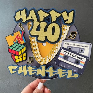 Custom 80s 90s Hip Hop Cake Topper: Retro Disco Party Decor - Etsy