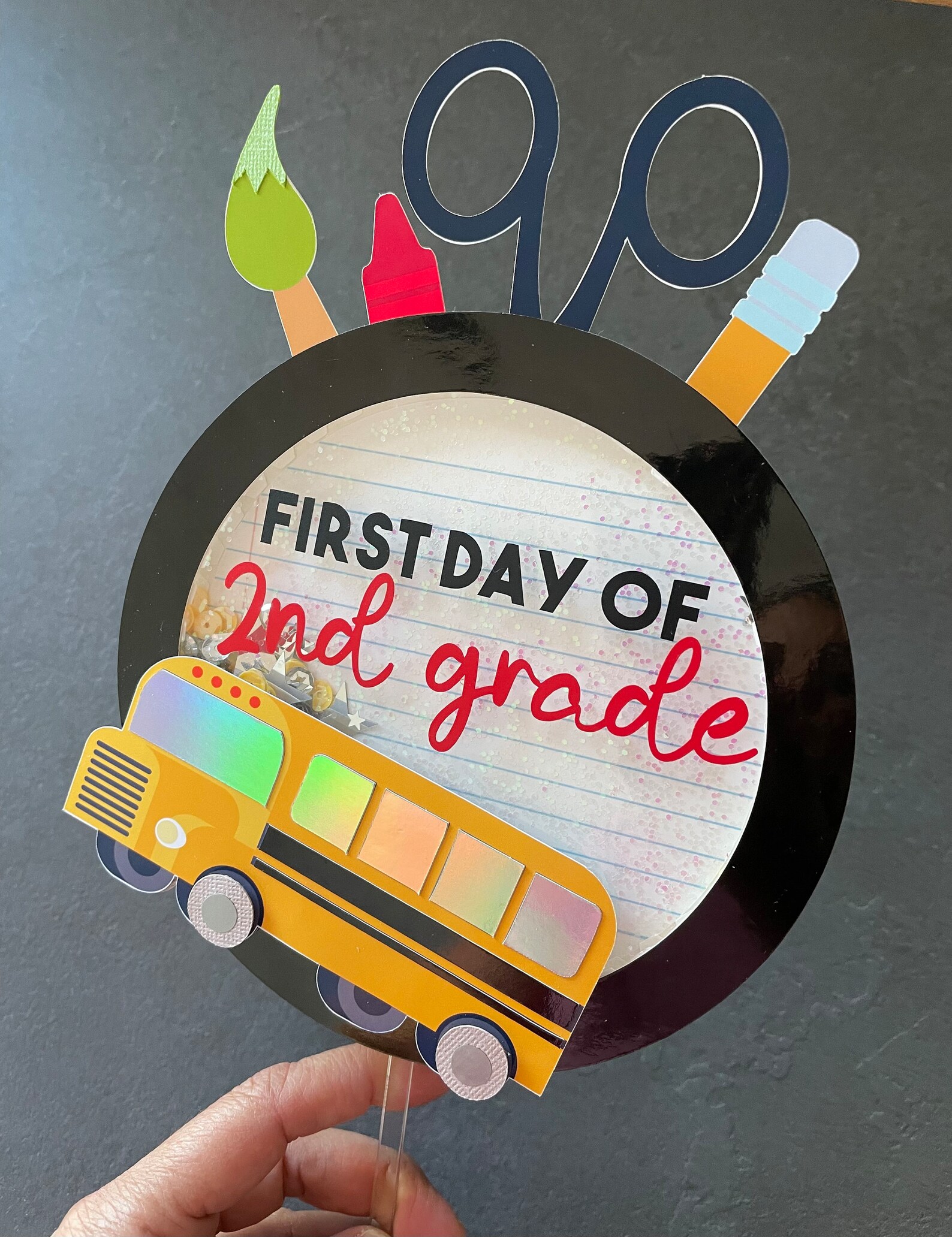 Back to School Birthday Cake Topper, First Day of School Centerpiece ...