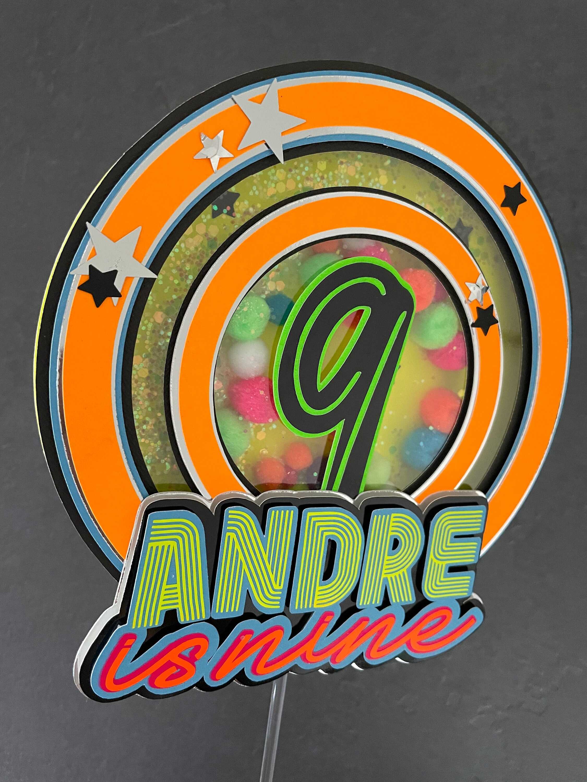 Glow in the Dark Cake Topper Glow Birthday Party Neon - Etsy