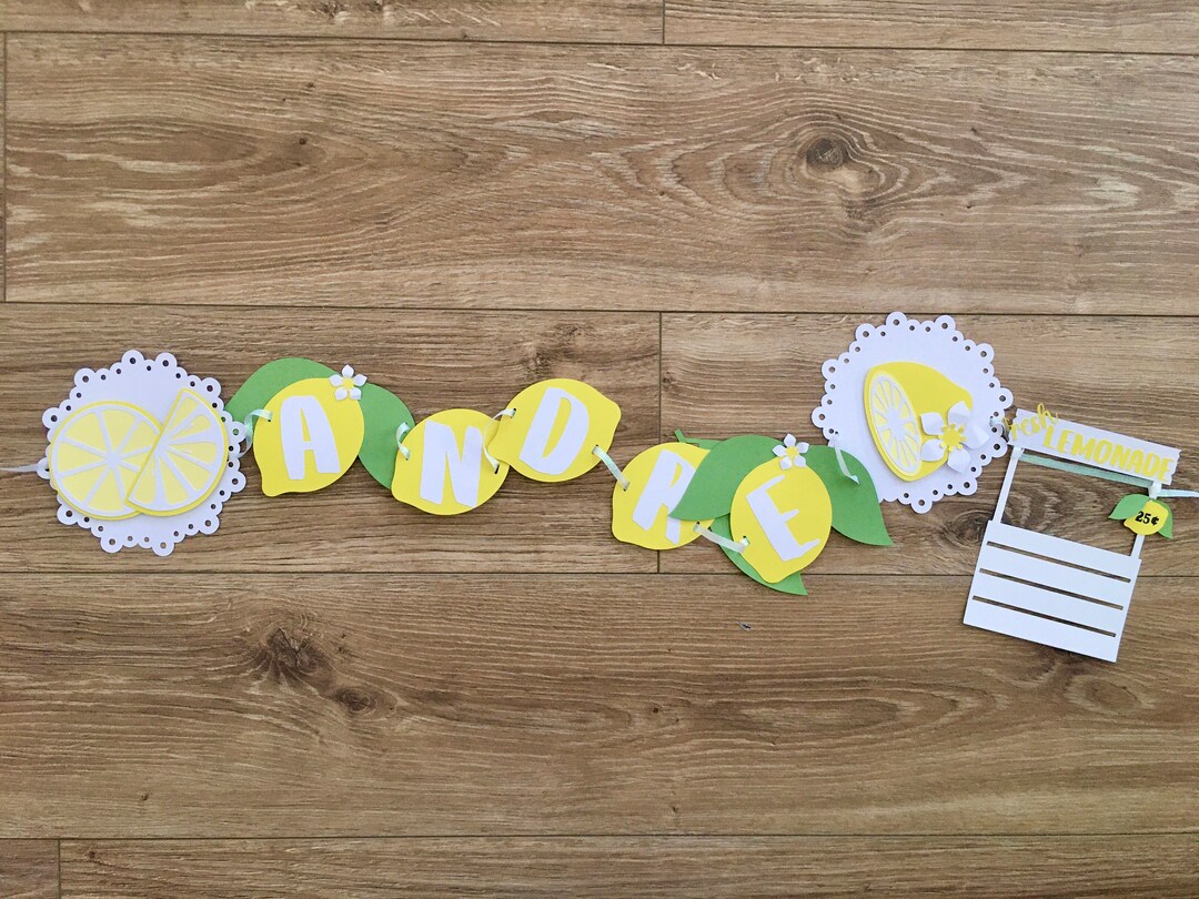 Lemon Birthday Banner, Lemon Birthday Garland, Lemonade Garland, Lemon ...