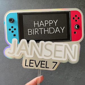 Customizable Game Console Cake Topper: Video Game Birthday Party Decor ...