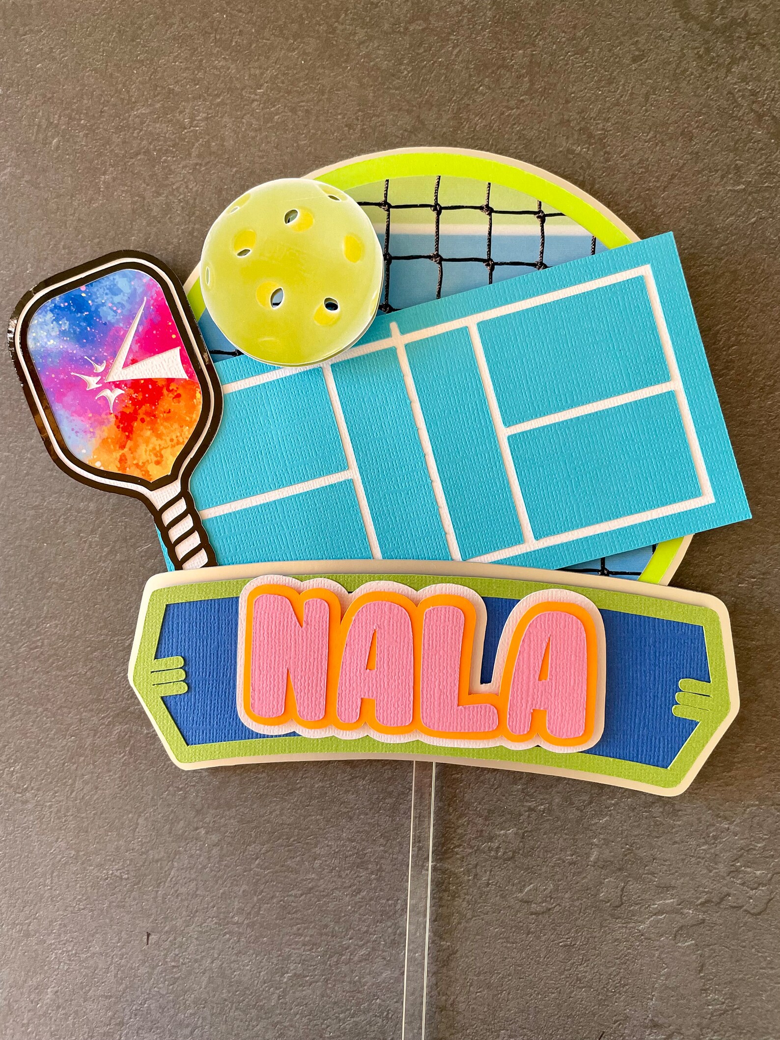 Pickleball Cake Topper, Sports Cake Topper, Racket Sports Topper ...