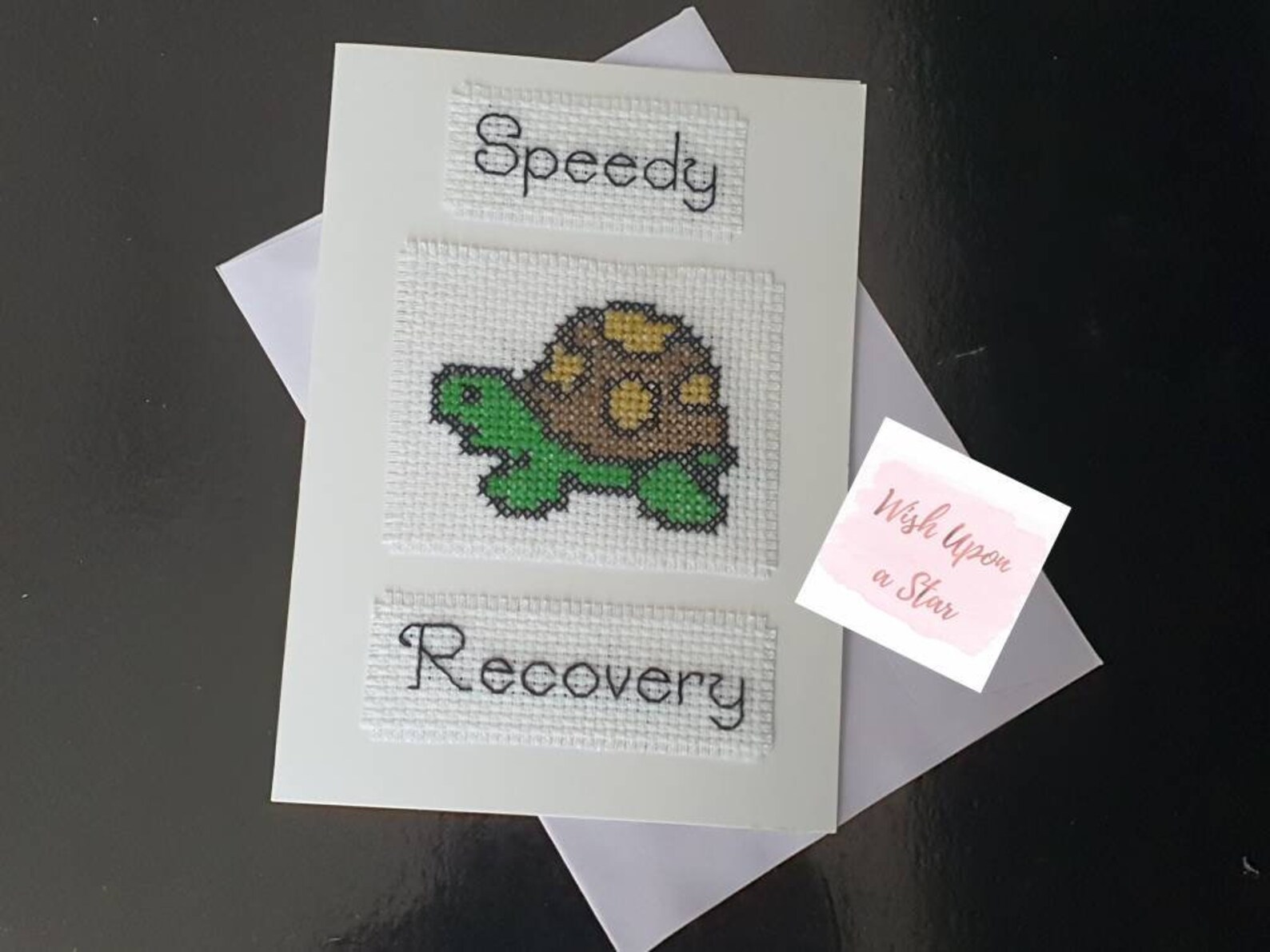 Speedy Recovery. Get Well Soon. Cross Stitch Card. Turtle | Etsy