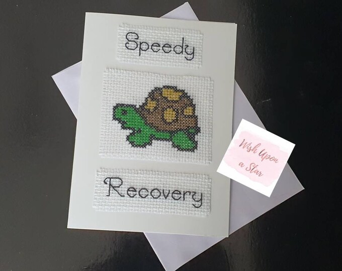 Speedy Recovery. Get Well Soon. Cross Stitch Card. Turtle - Etsy