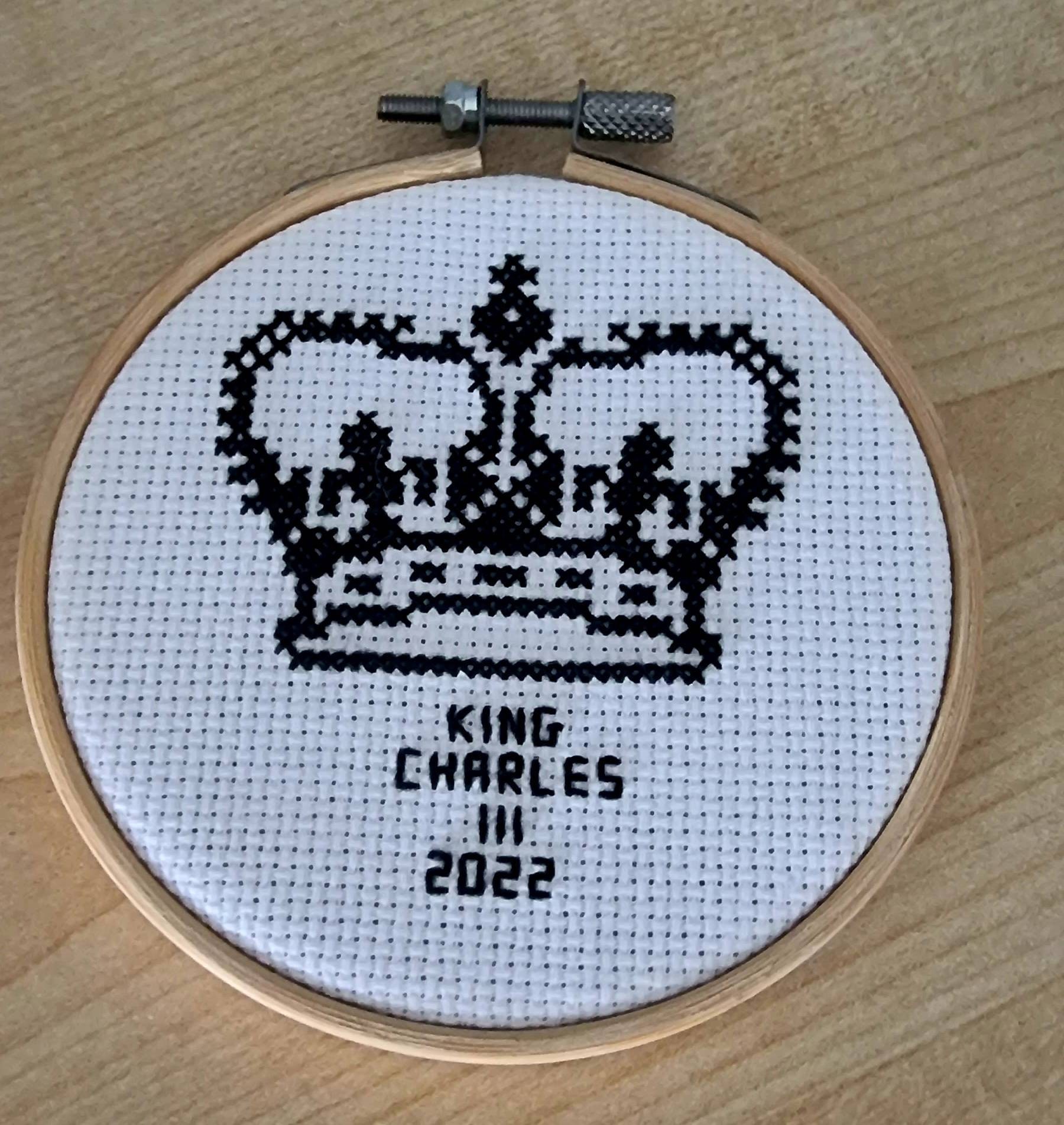 King Charles Iii Cross Stitch King Charles Memorabilia Royal ...