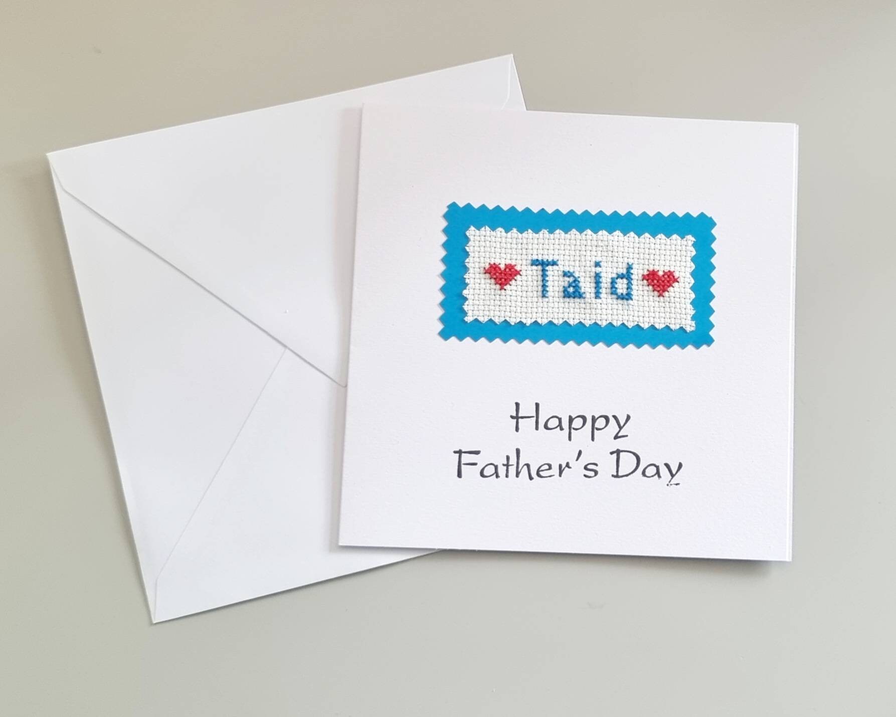 Father's Day Card. Taid Fathers Day Card. Fathers Day. Needle Art ...